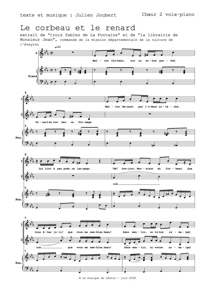 Le corbeau et le renard – Julien Joubert