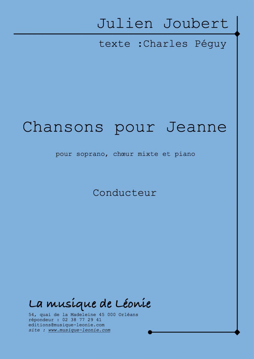 Chansons pour Jeanne – Julien Joubert