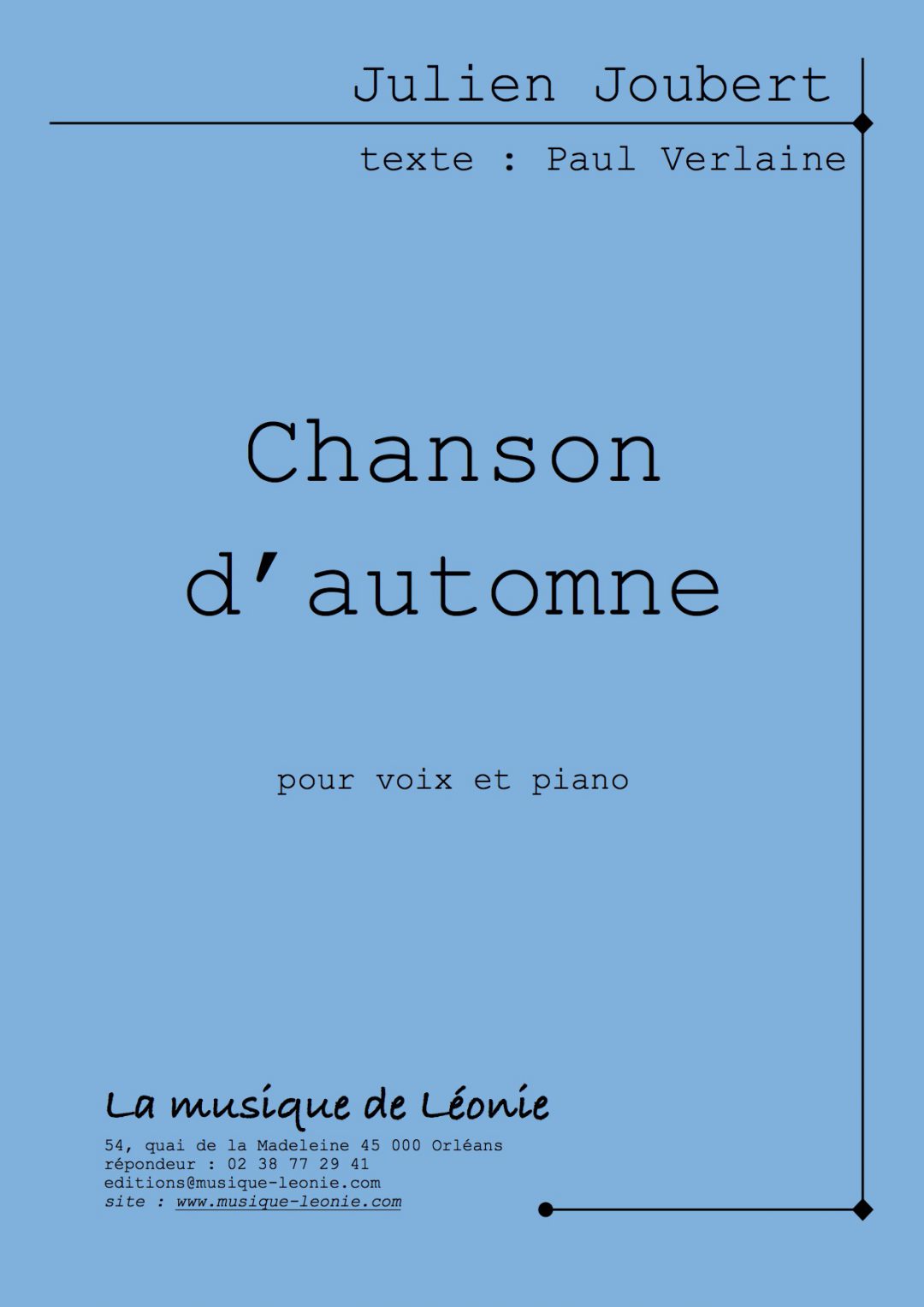 Chanson d’automne – Julien Joubert